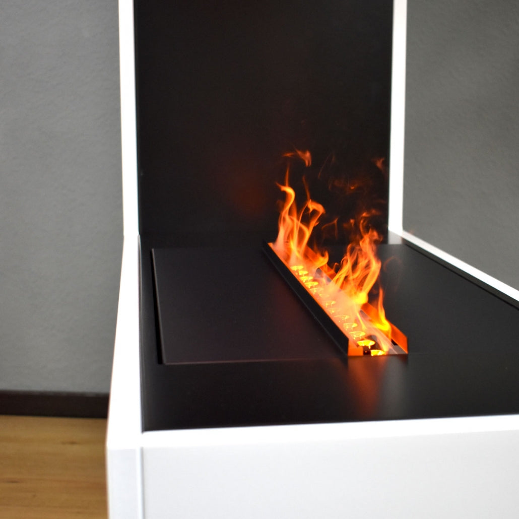 Semineu Electric Incorporabil, Negru, Flacari 3D, Design Minimalist, T